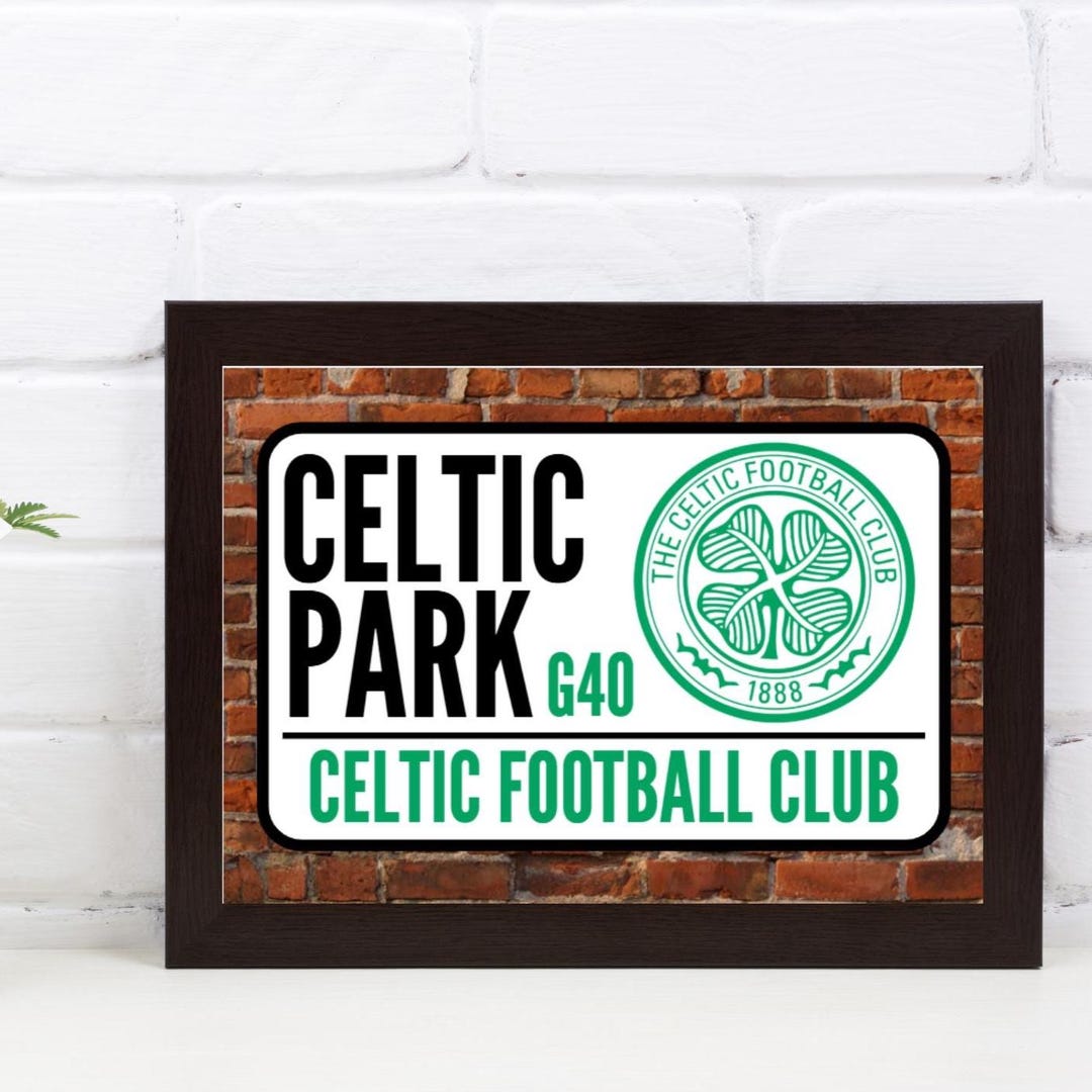 Celtic Football Club A4 Themed Framed Gloss Print. Celtic Park Street ...