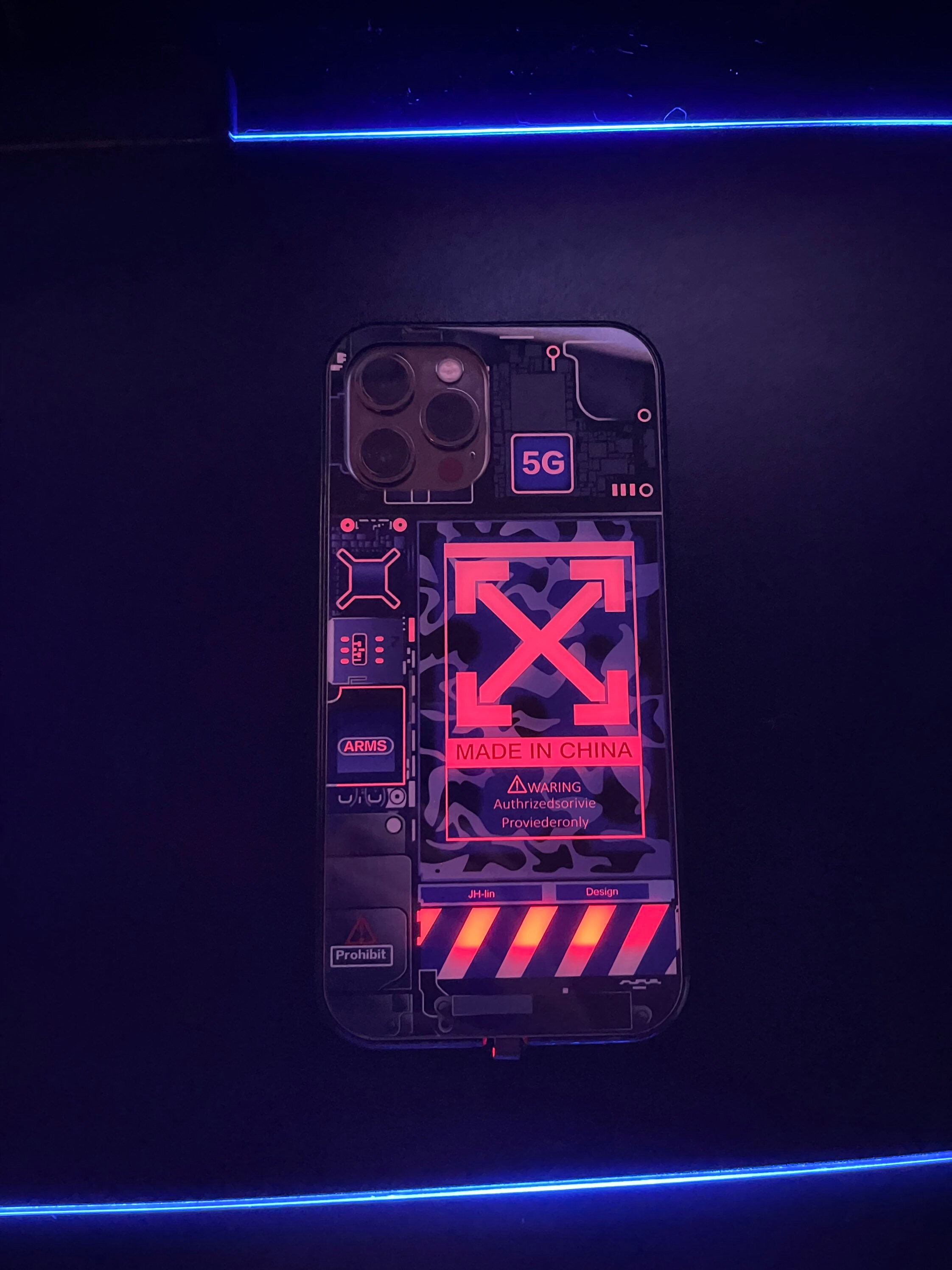 LED Light up Case for Smart Phone Offwhite 3 - Etsy