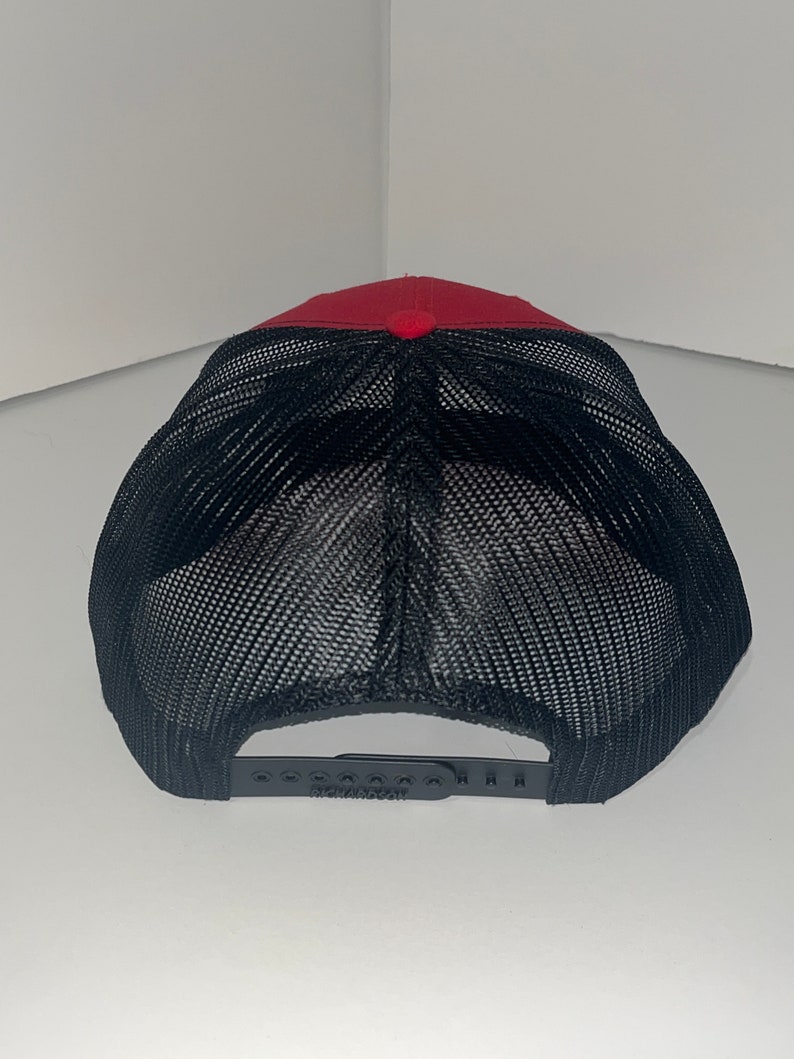 Red on Black Trucker - Etsy