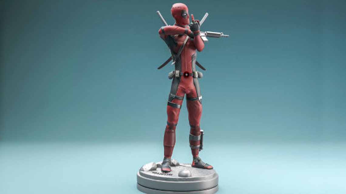 Deadpool 3D STL Digital Figure File Format 3D Printer CNC | Etsy