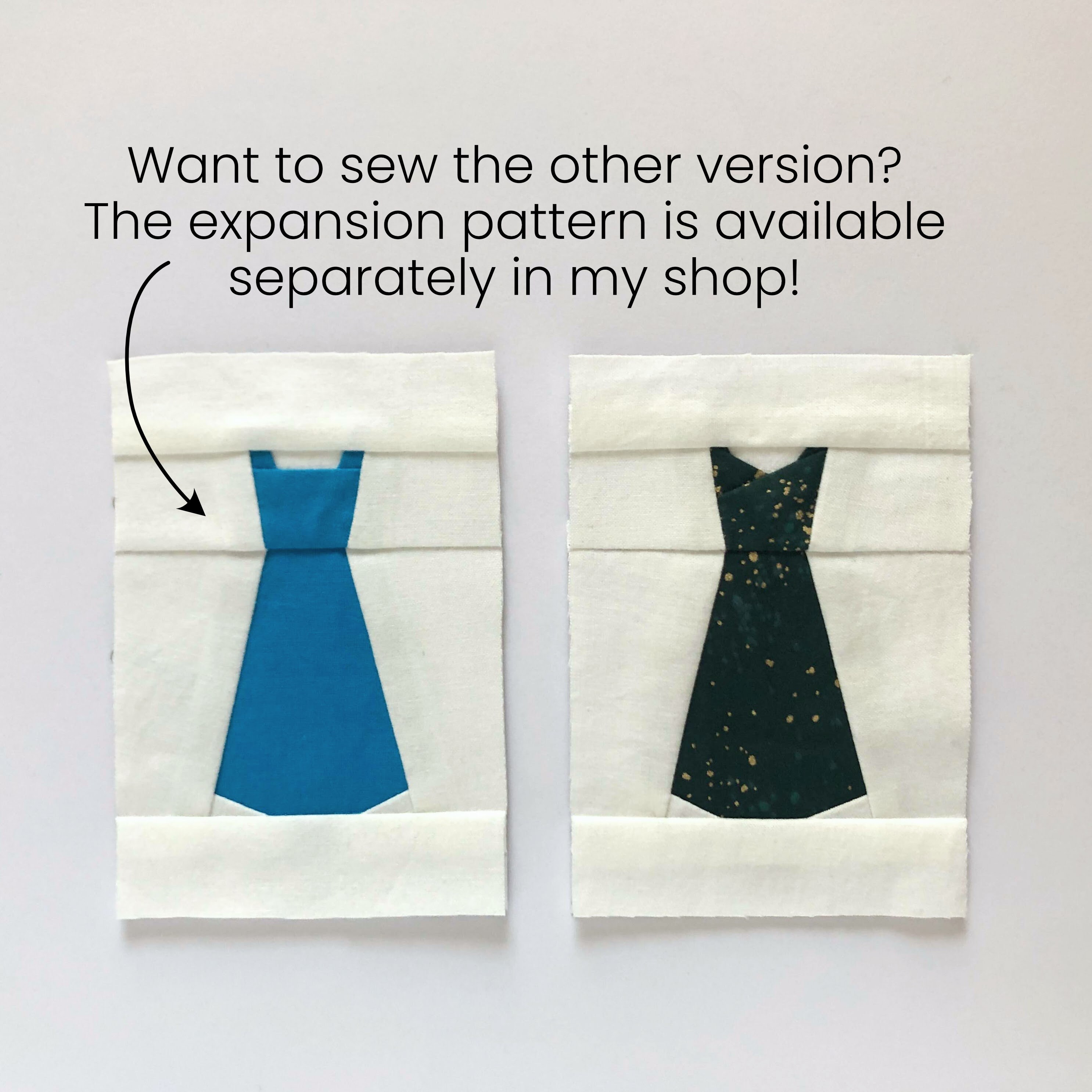 Dress Foundation Paper Piecing/fpp Quilt Block Pattern, Digital ...