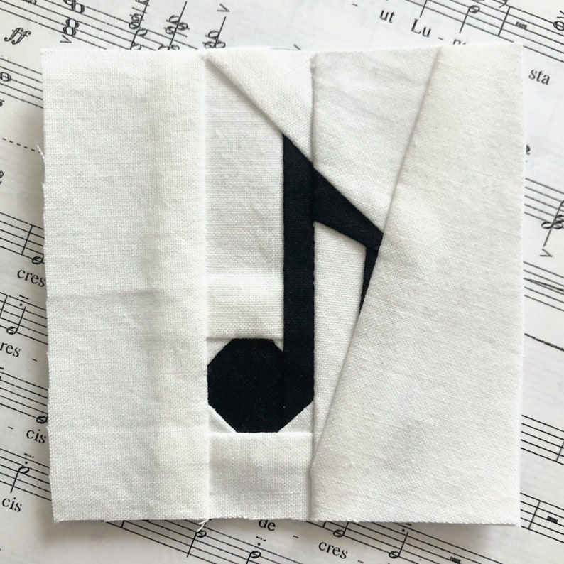 Music Note eighth Note Foundation Paper Piecing/fpp Quilt Block Pattern ...