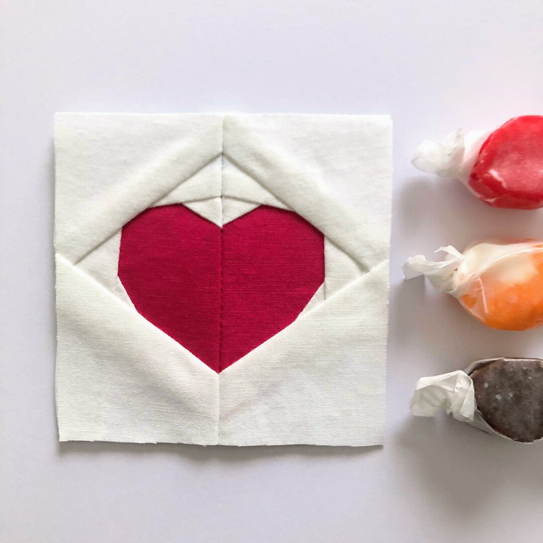 Classic Heart Foundation Paper Piecing/fpp Quilt Block Pattern, Digital ...