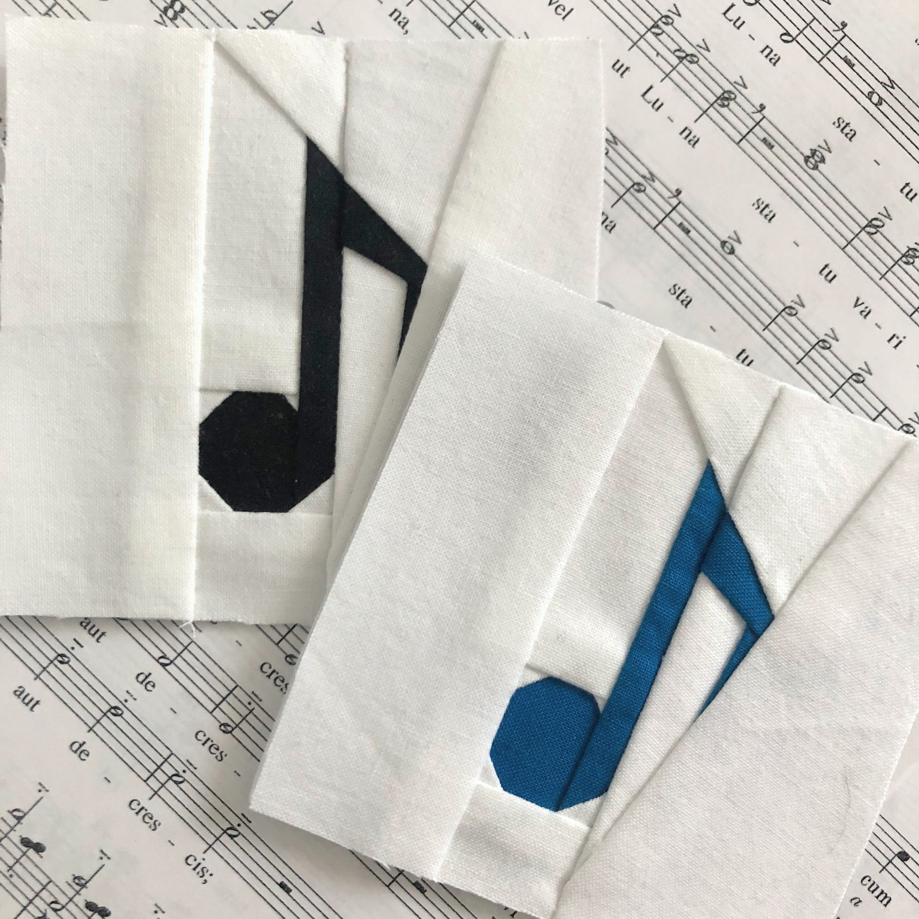 Music Note eighth Note Foundation Paper Piecing/fpp Quilt - Etsy