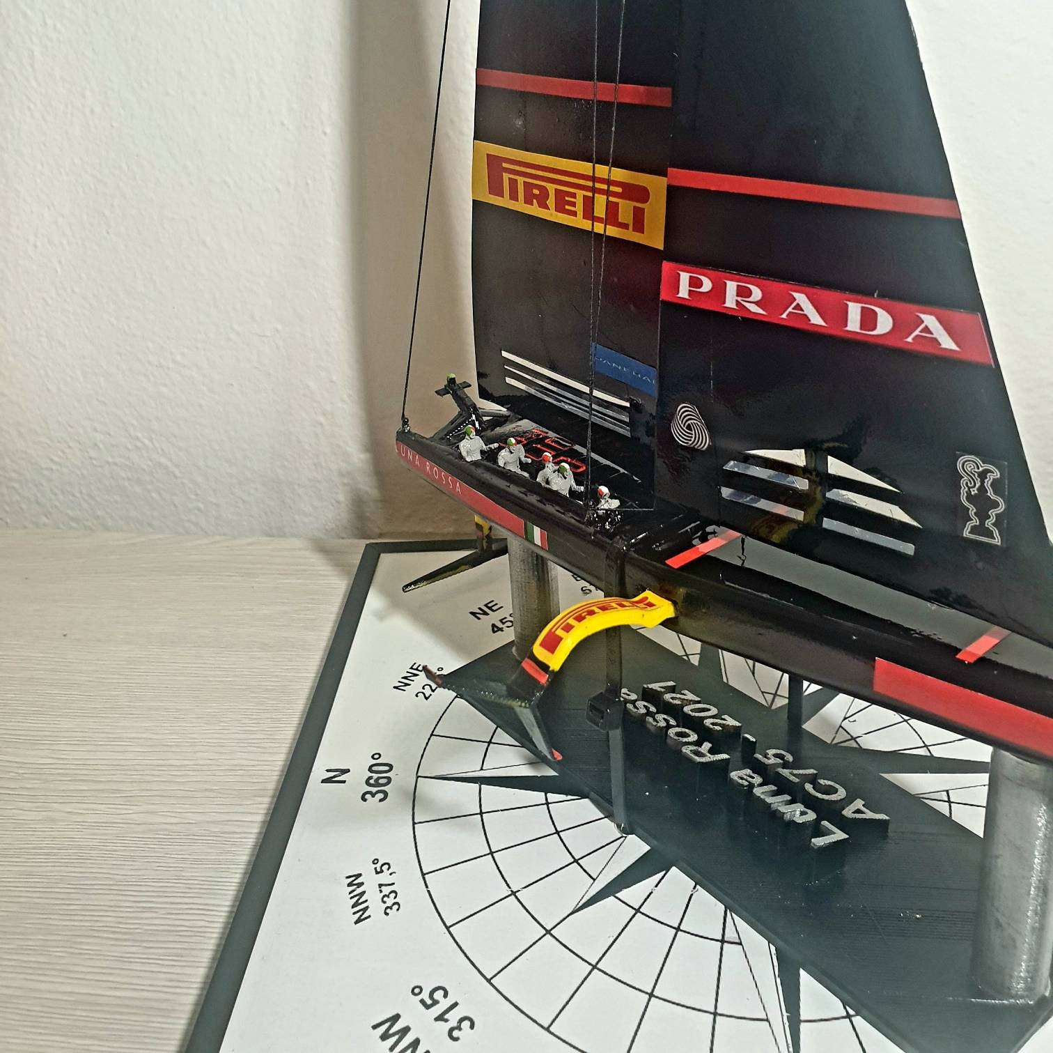 Luna Rossa AC75 Prada Pirelli 2021 Custom Sailing Boats - Etsy