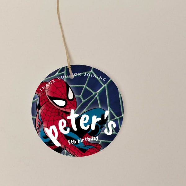 Spiderman Tag - Etsy