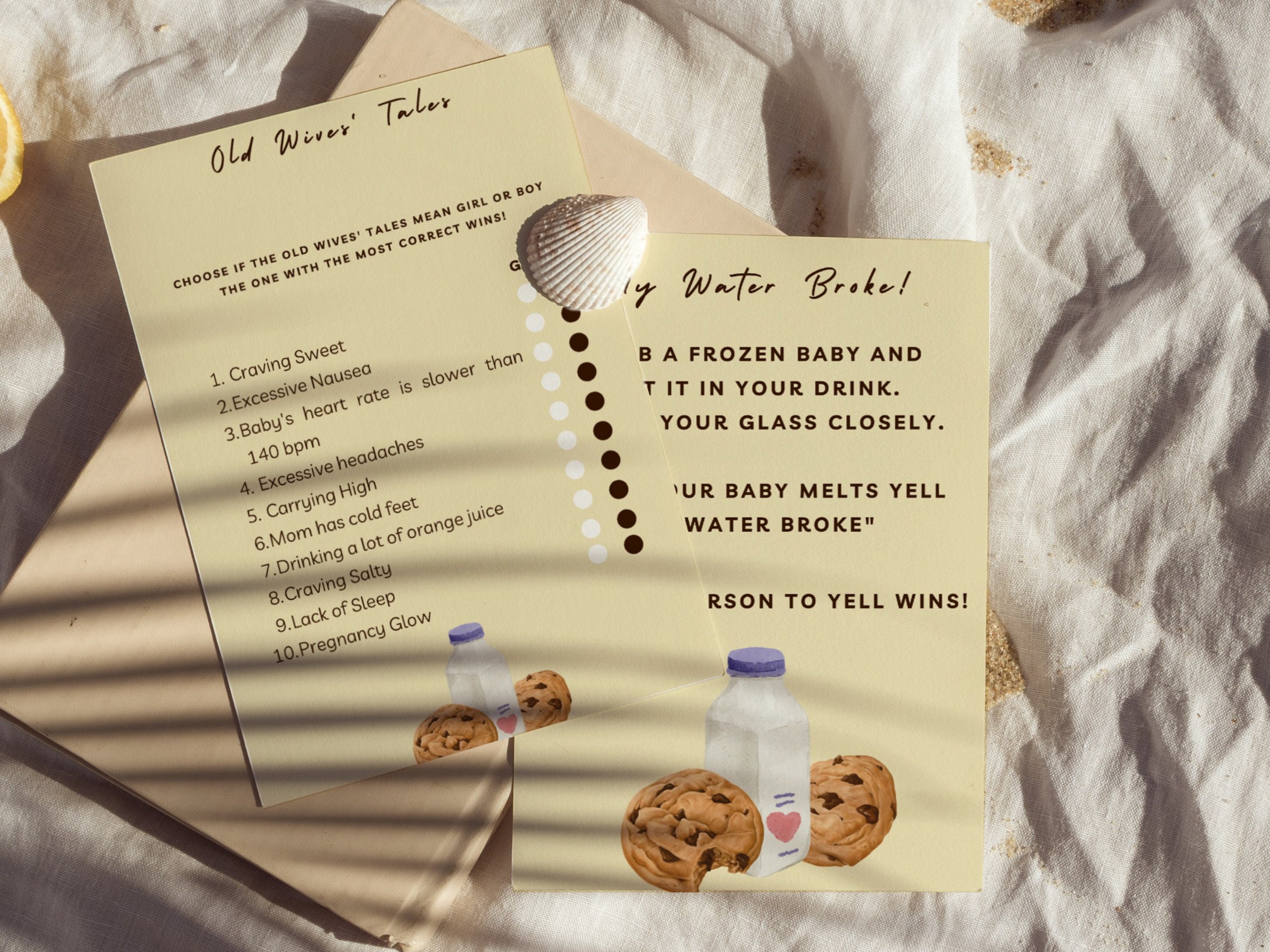Milk & Cookies Baby Shower Games Set Milk and Cookies - Etsy