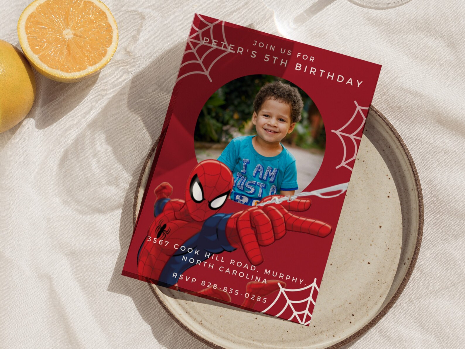 Spider-man Invitation Spiderman Birthday Party Invitation - Etsy