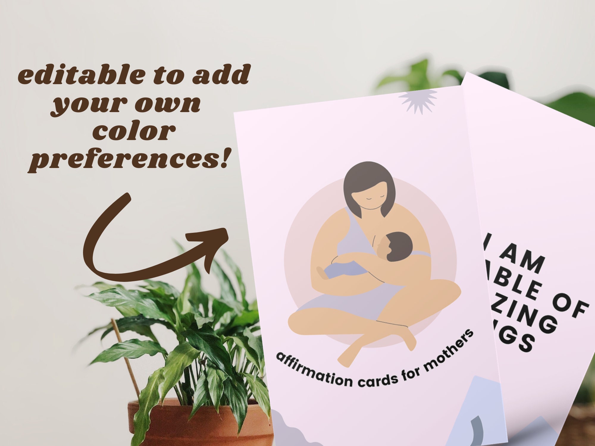 50 Empowering Motherhood Printable Affirmation Cards Template - Etsy