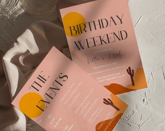 Birthday Weekend Invitation - Etsy