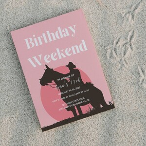 Cowboy Birthday Weekend Template Event Itinerary Printable - Etsy