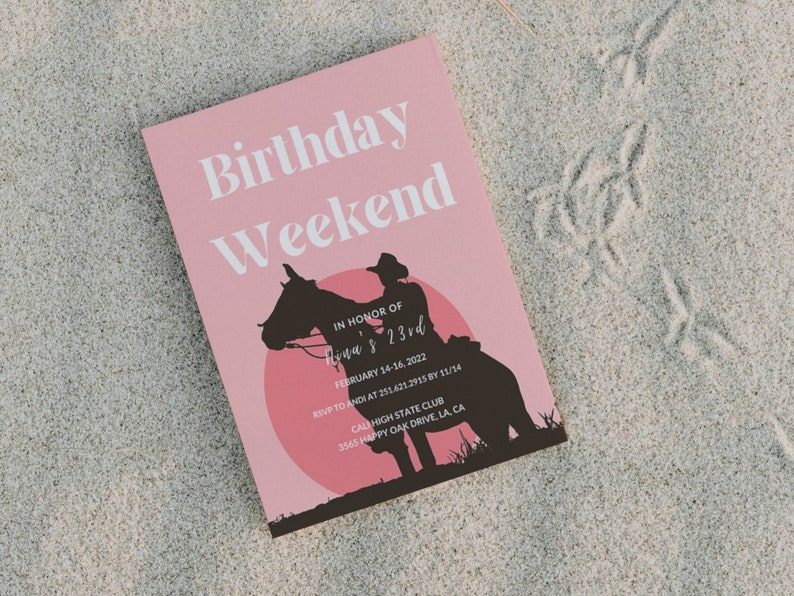 Cowboy Birthday Weekend Template Event Itinerary Printable - Etsy