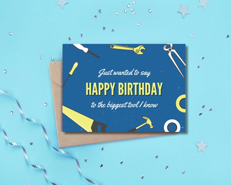 Sarcastic Birthday Card | Funny Birthday Card | Tool Birthday Card ...