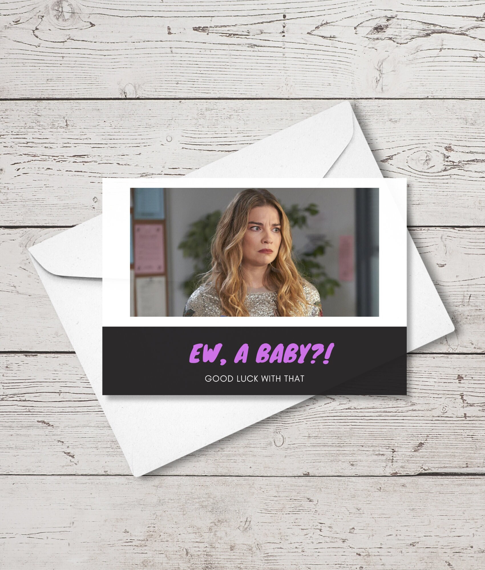 Sarcastic Baby Shower Card | Schitt's Creek Inspired Baby Shower Card ...