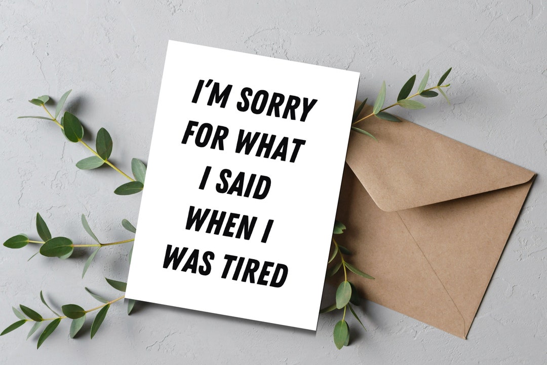Funny Tired Apology Card: New Parent/baby - Etsy