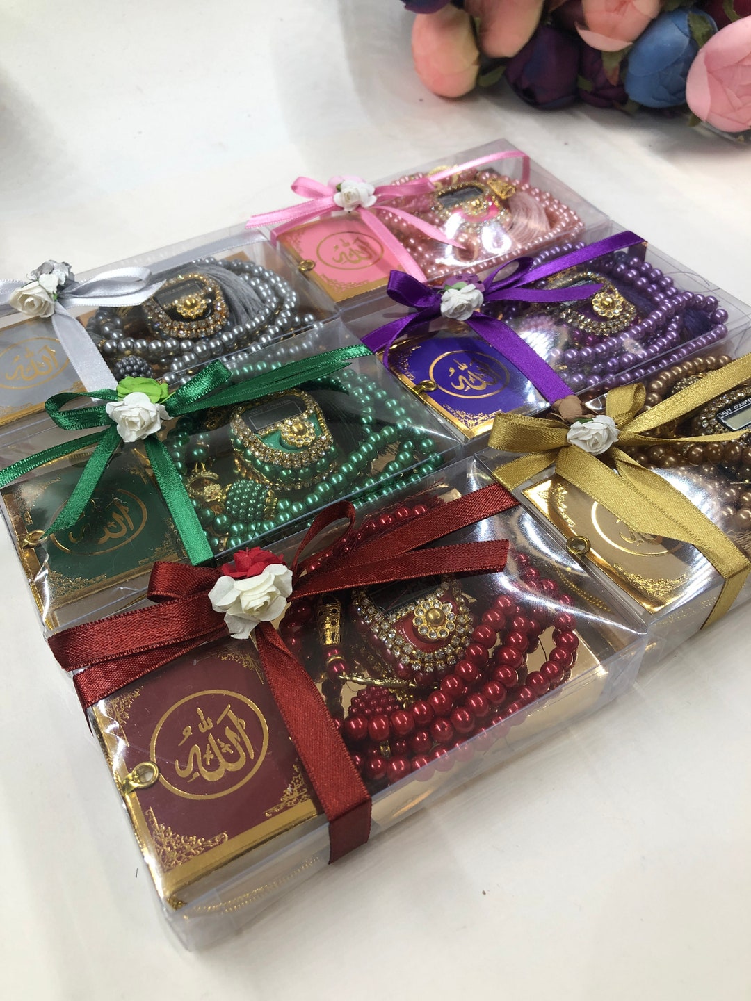 Personalized Mini Quran Set With Special Rosary and Luxury Pearl ...