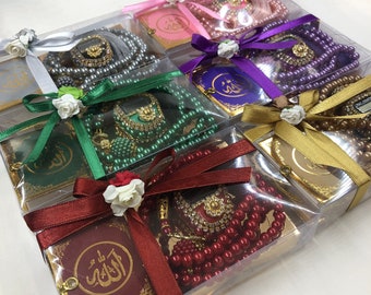 Personalized Mini Quran Set With Special Rosary and Luxury Pearl ...