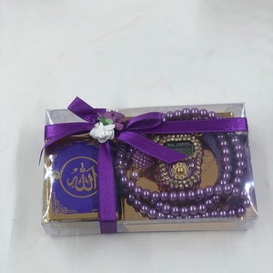 Personalized Mini Quran Set With Special Rosary and Luxury Pearl ...