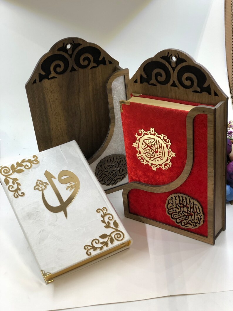 Velvet Quran Gift Set Islamic Prayer Scarf Islamic Gift Set - Etsy