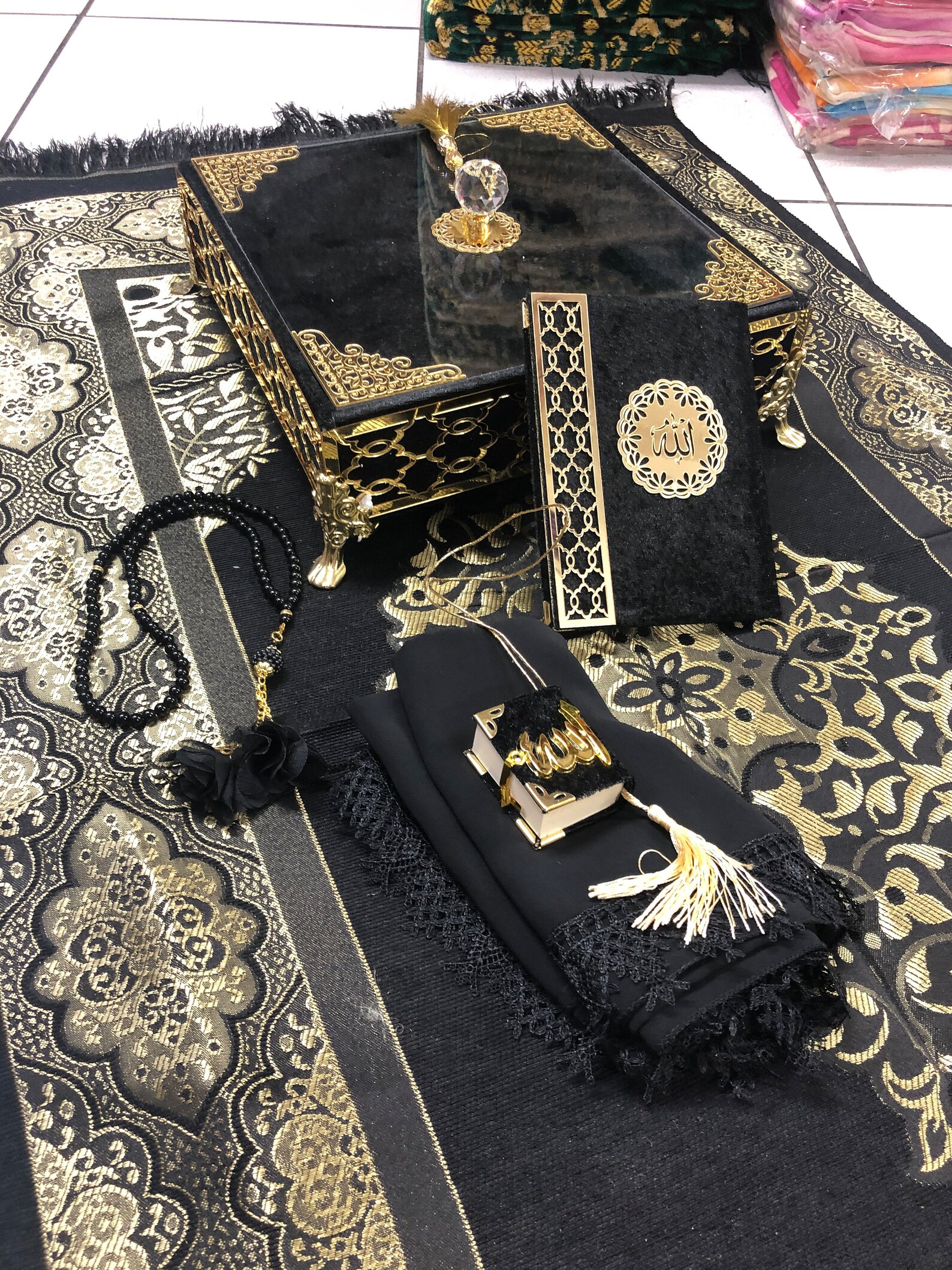 Luxry Special Box Prayer Rug Setquran Gift Setislamic Gift - Etsy