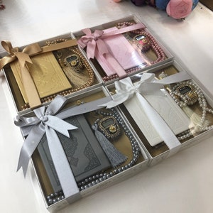 Personalized Mini Quran Set With Special Rosary and Luxury Pearl ...