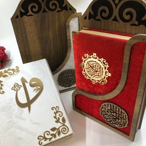 Velvet Quran Gift Set| Islamic Prayer Scarf | Islamic Gift Set | Rosary ...