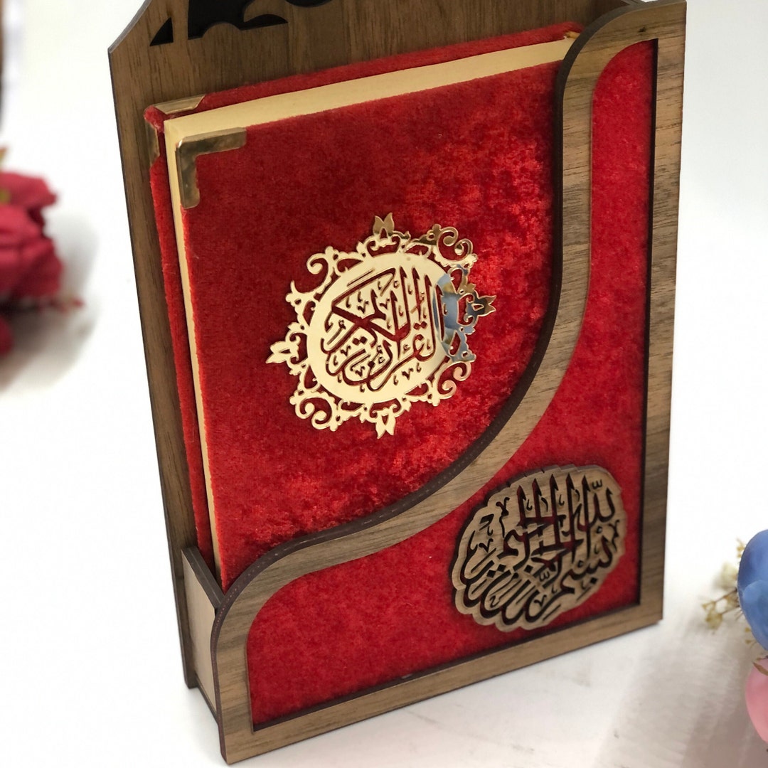 Velvet Quran Gift Set| Islamic Prayer Scarf | Islamic Gift Set | Rosary ...