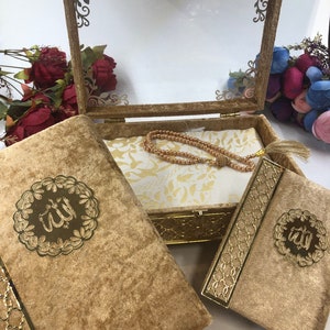 Luxry Special Box Prayer Rug Set,quran Gift Set,islamic Gift Set ...
