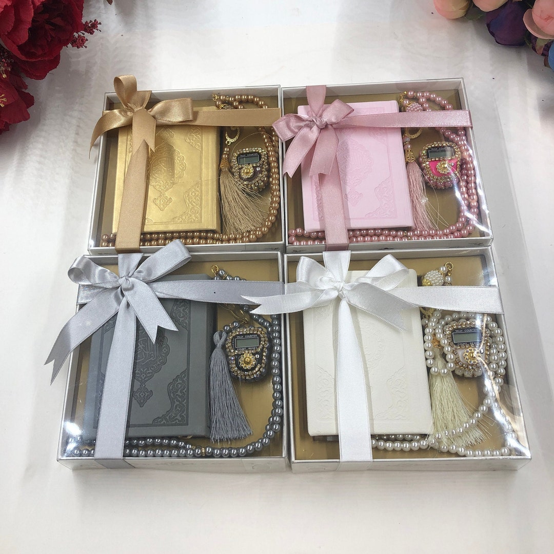 Personalized Mini Quran Set With Special Rosary and Luxury Pearl ...