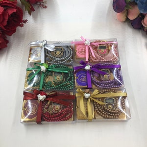 Personalized Mini Quran Set With Special Rosary and Luxury Pearl ...