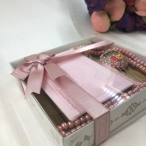 Personalized Mini Quran Set With Special Rosary and Luxury Pearl ...