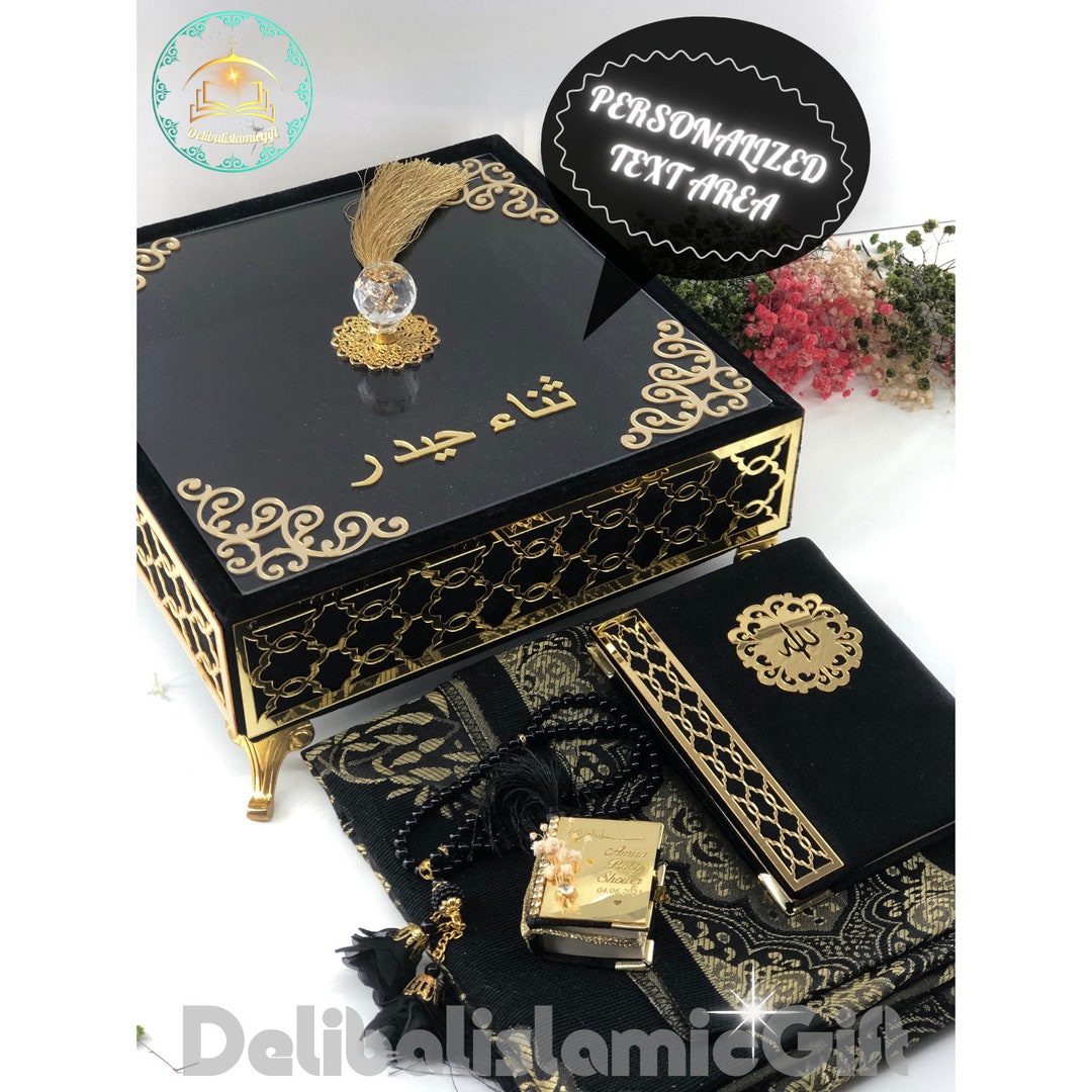 Luxry Special Box Prayer Rug Set,quran Gift Set,islamic Gift Set ...