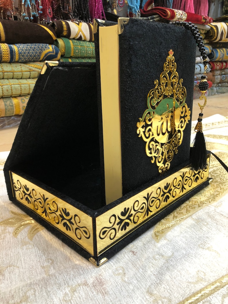 Personalized Quran With Velvet Box, Islamic Gift Set, Quran Gift Box ...