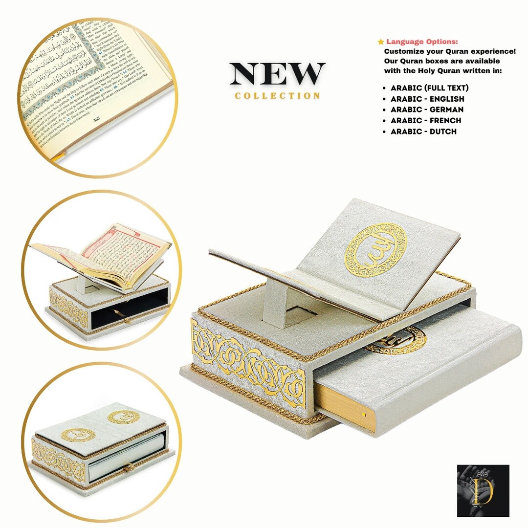 Islamic Gift Sets | Quran Gift | Personalized Quran | Velvet Box ...