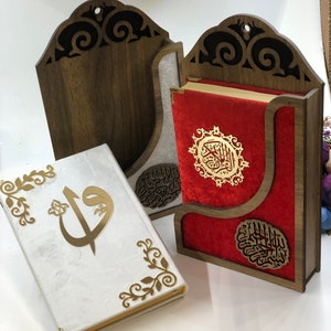 Velvet Quran Gift Set Islamic Prayer Scarf Islamic Gift Set Rosary ...