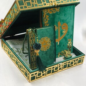 Luxry Plexi & Wooden Box , Quran Gift Set, Islamic Prayer Set , Islamic ...