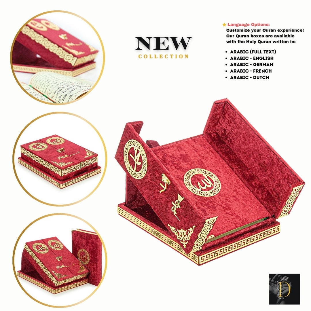 Islamic Gift Sets | Quran Gift | Personalized Quran | Velvet Box ...
