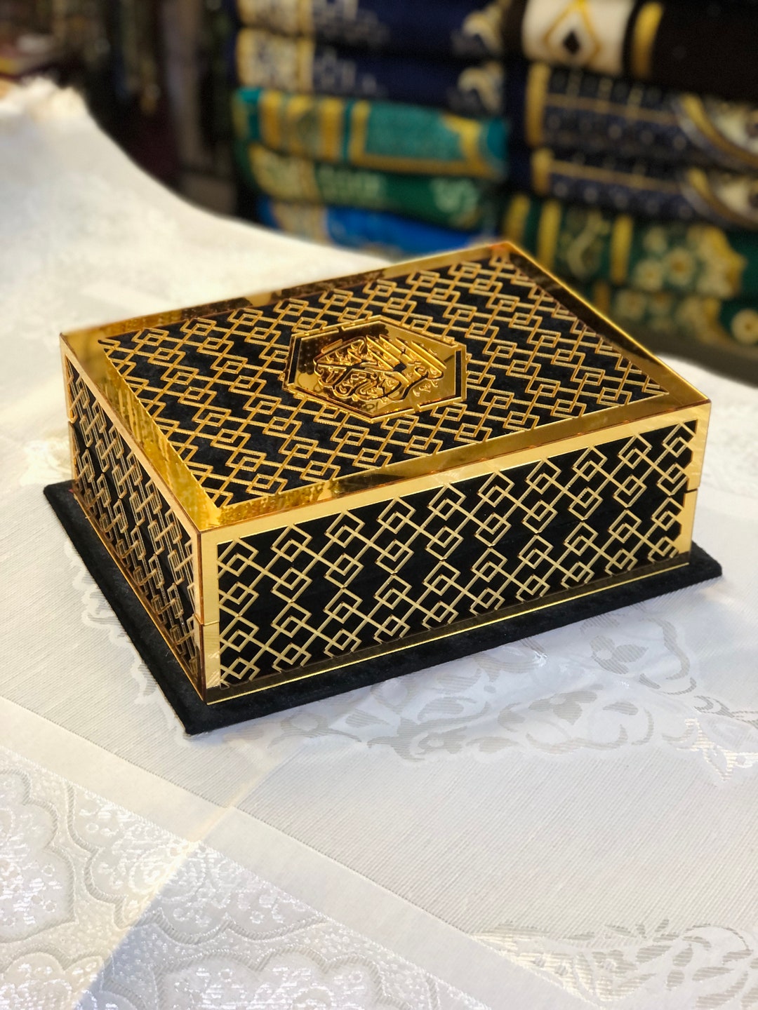 Personalized Quran With Velvet Box, Islamic Gift Set, Quran Gift Box ...