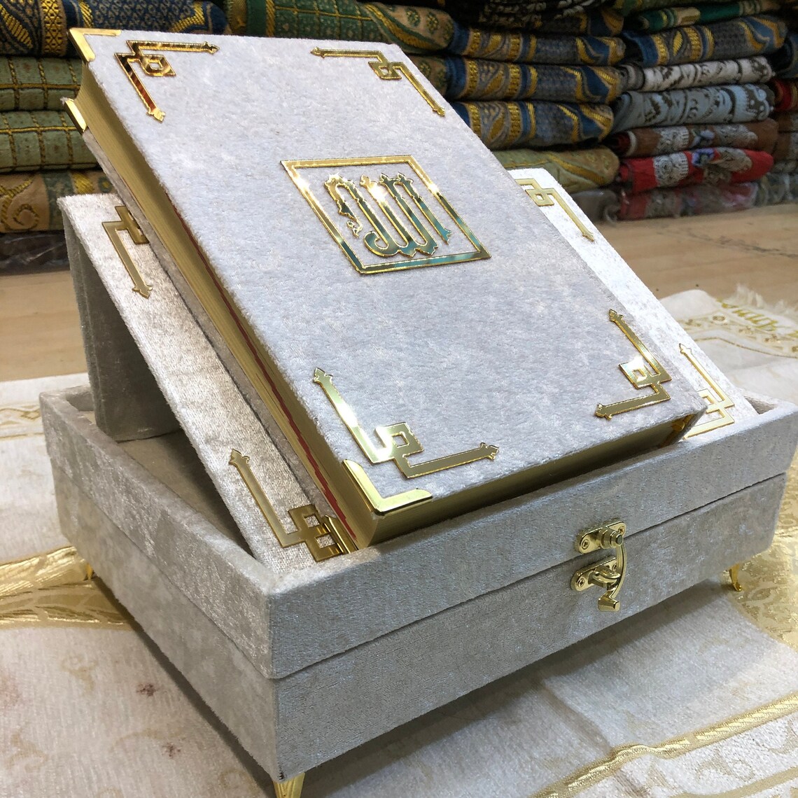 Personalized Quran With Velvet Box Islamic Gift Set Quran | Etsy