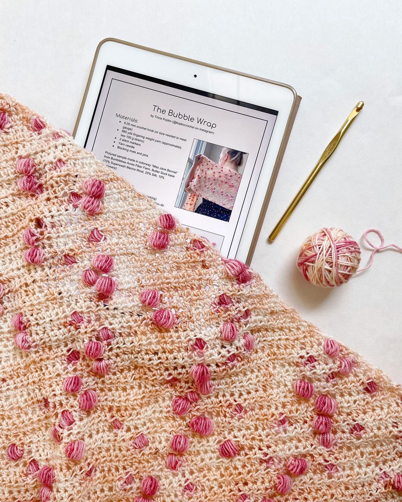 Bubble Pop Shawl - Assigned Pooling - Crochet Shawl PDF Pattern - Etsy