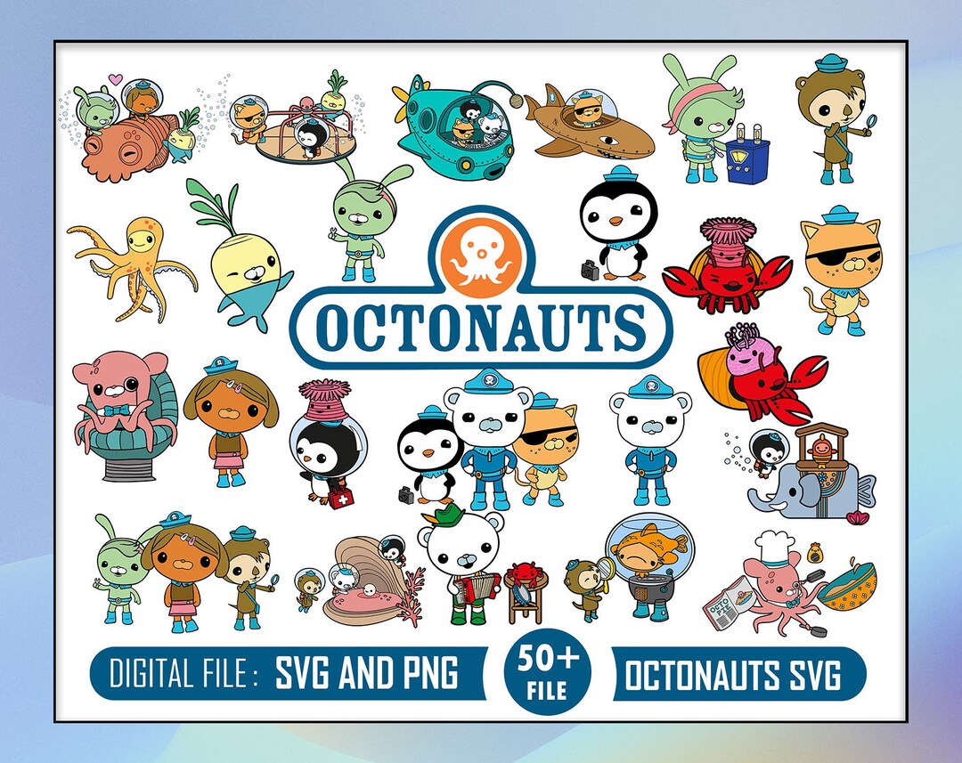 50 Octonauts Svg for Cricut, Octonauts Png, Octonauts Clipart, Birthday ...