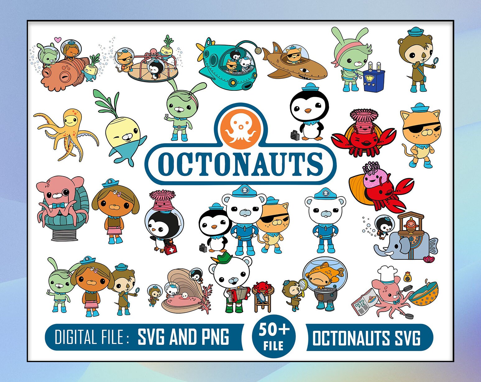 50 Octonauts Svg for Cricut, Octonauts Png, Octonauts Clipart, Birthday ...
