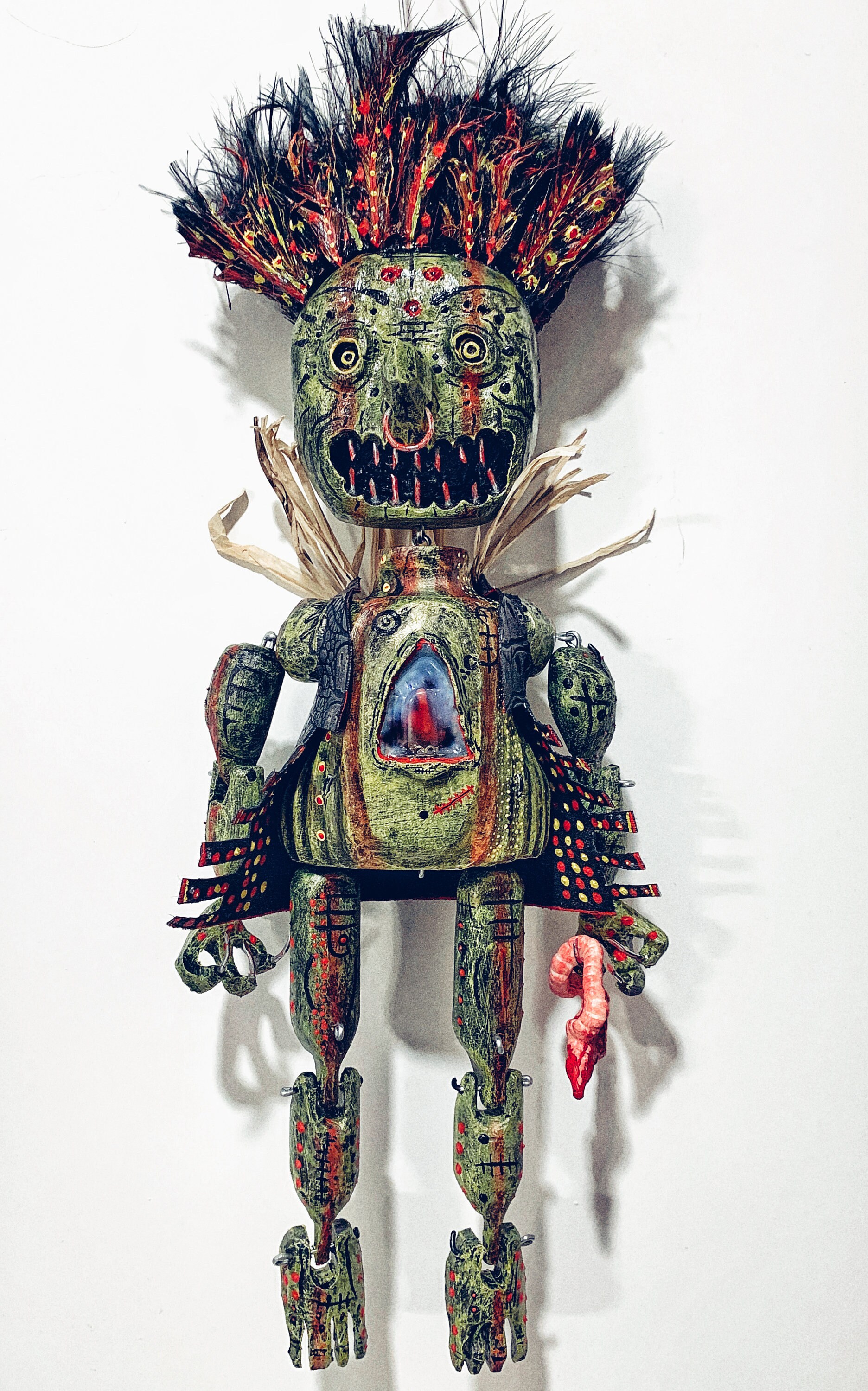 Zodiak Wooden Ghoul Puppet marionette One of a Kind - Etsy