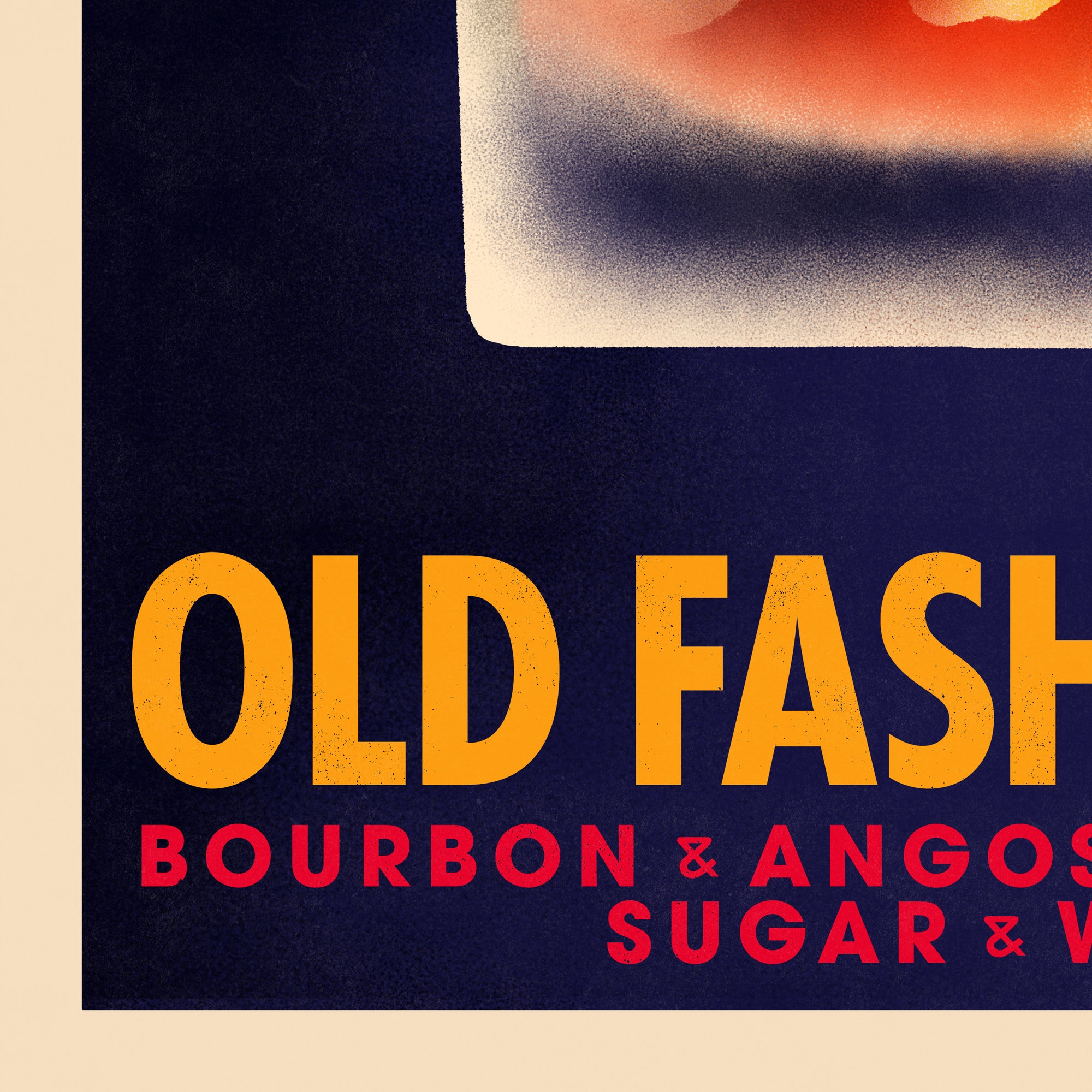 Old Fashioned Cocktail Poster, Vintage Style Cocktail Print, Cocktail ...