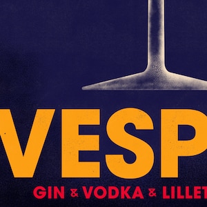 Vesper Cocktail Poster, Vesper Martini Vintage Style Print, Classic ...