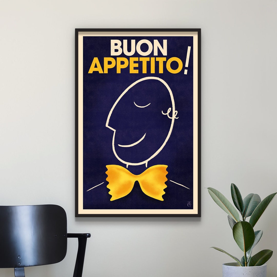 Vintage Style Pasta Print, Retro Italian Kitchen Poster, 50s Food and ...