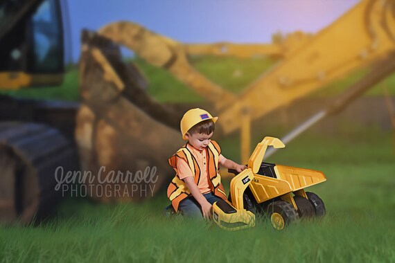 Digital Prints Prints Art & Collectibles Trackhoe Backdrop Heavy ...