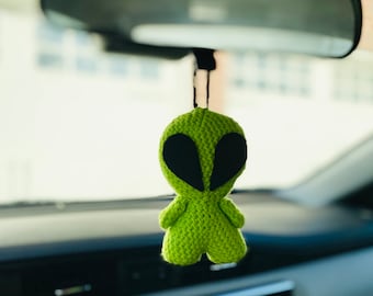 Crochet Alien Ufo Car Accessory Crochet Accessory, UFO , Alien - Etsy