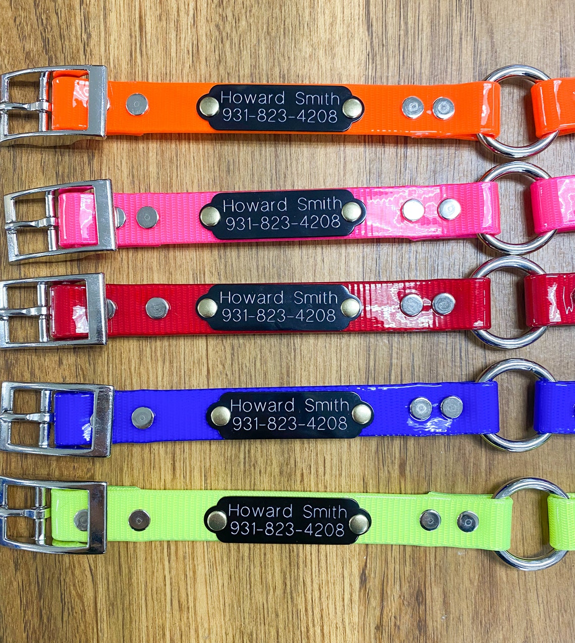 Customized Dayglo Reflective Hunting Dog Collar: Waterproof With O-ring ...