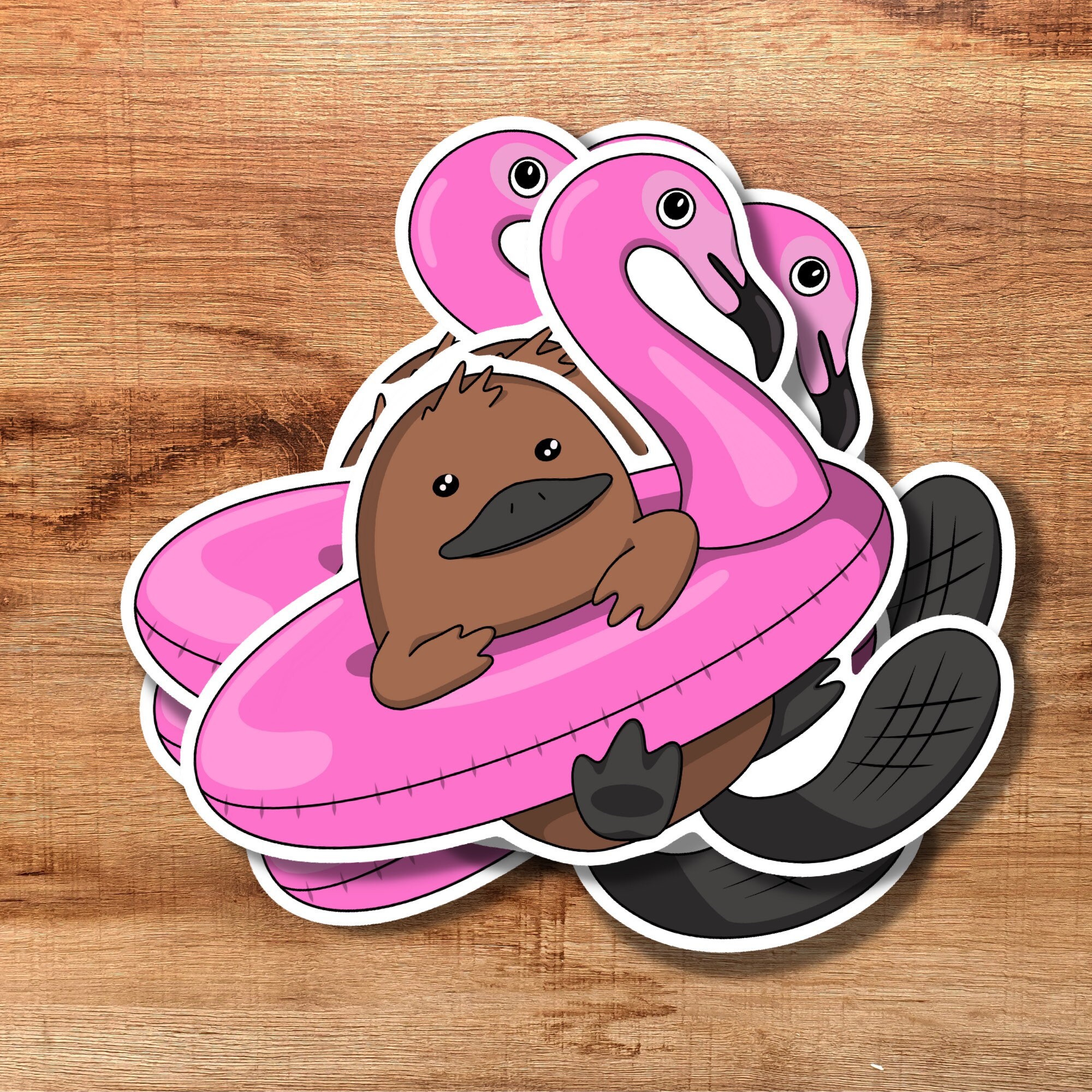 Platypus Pool Party Vinyl Sticker - Etsy Australia